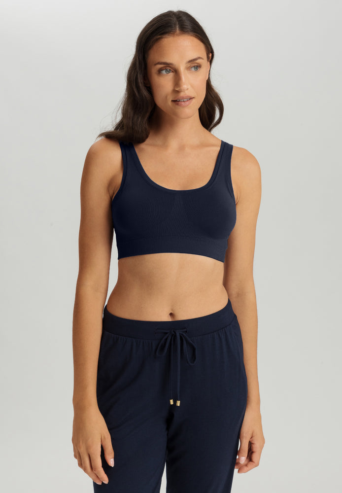 Touch Feeling Crop Top Padded | Deep Navy 71806-1610 – HANRO