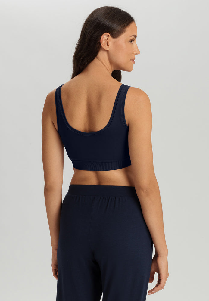 Touch Feeling Crop Top Padded | Deep Navy 71806-1610 – HANRO